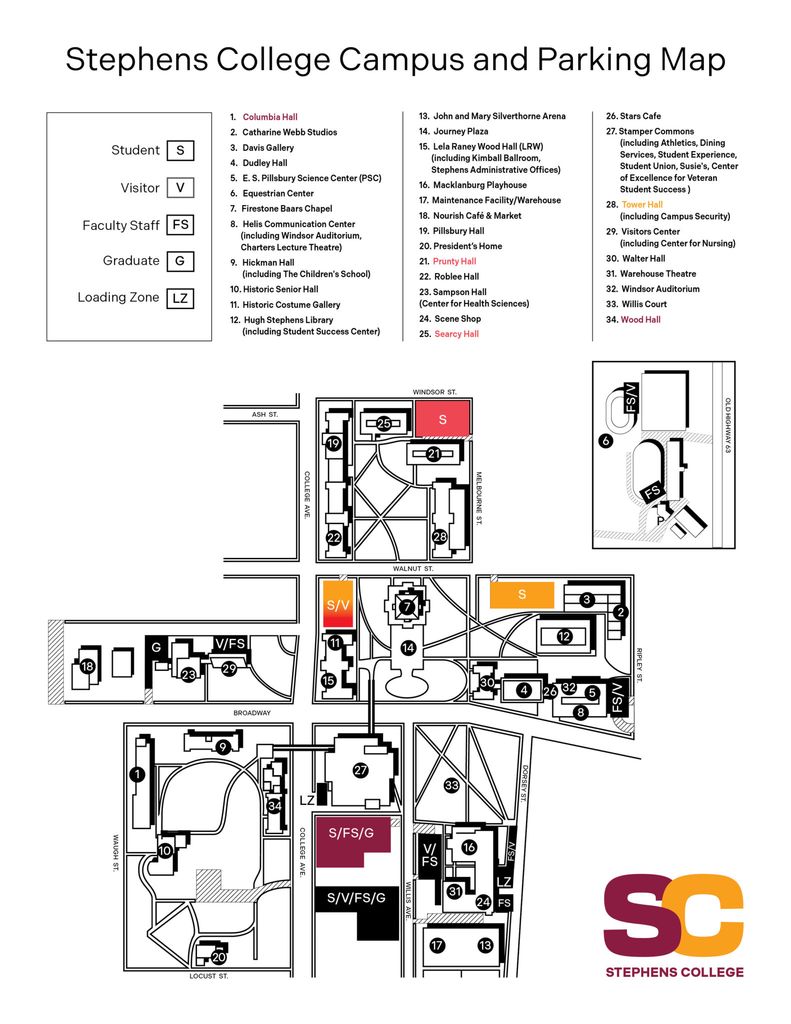 Campus Map - Stephens College